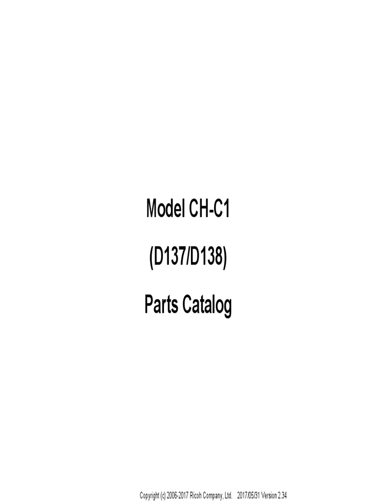 Manual de Partes Ricoh Pro 5100 | PDF | Office Equipment | Manufactured ...