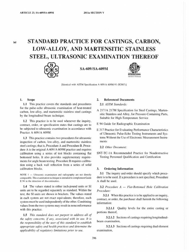 Art 23 Asme | PDF | Ultrasound | Calibration