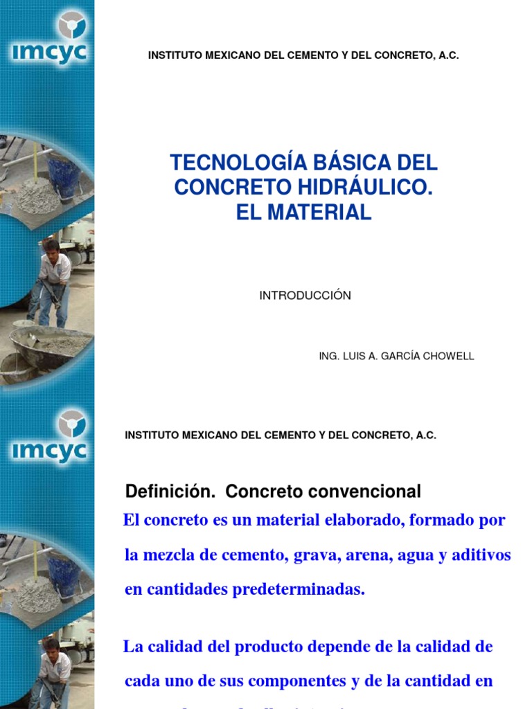 Tecnologia Del Concreto IMCYC PDF | PDF | Cemento | Hormigón