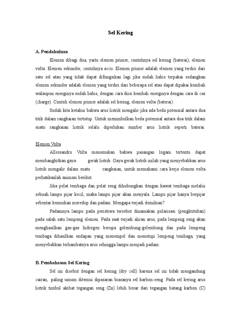 Sel Kering | PDF