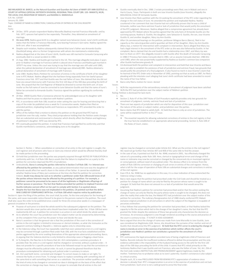 060 Barco vs. CA-specpro Bigs | PDF | Judgment (Law) | Annulment