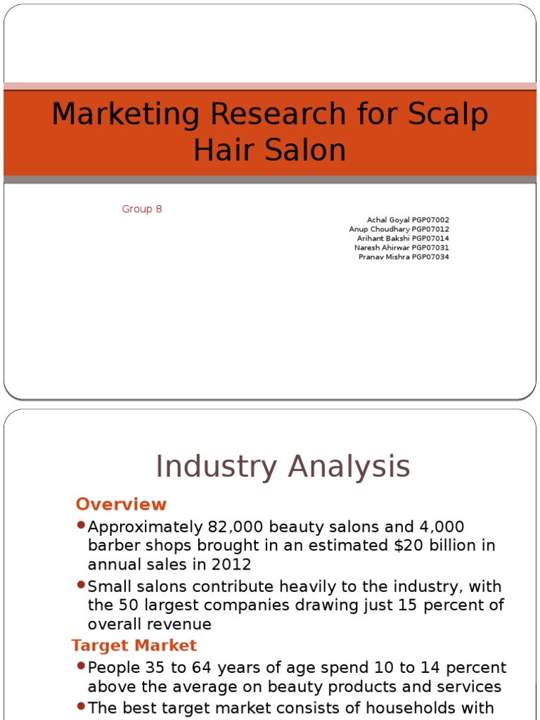 Marketing Research For Scalp Hair Salon: Group 8 | PDF | Brand ...
