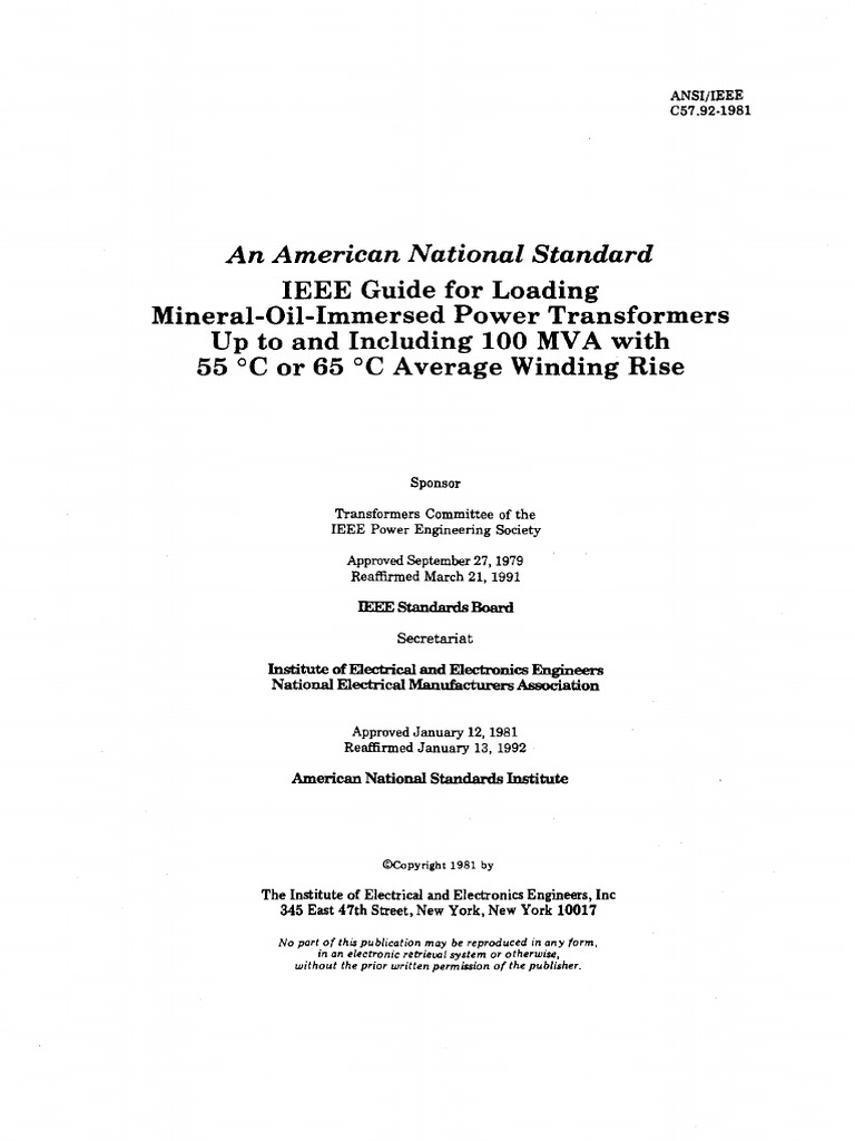 Norma Ansi Ieee c57.92-1981 | PDF