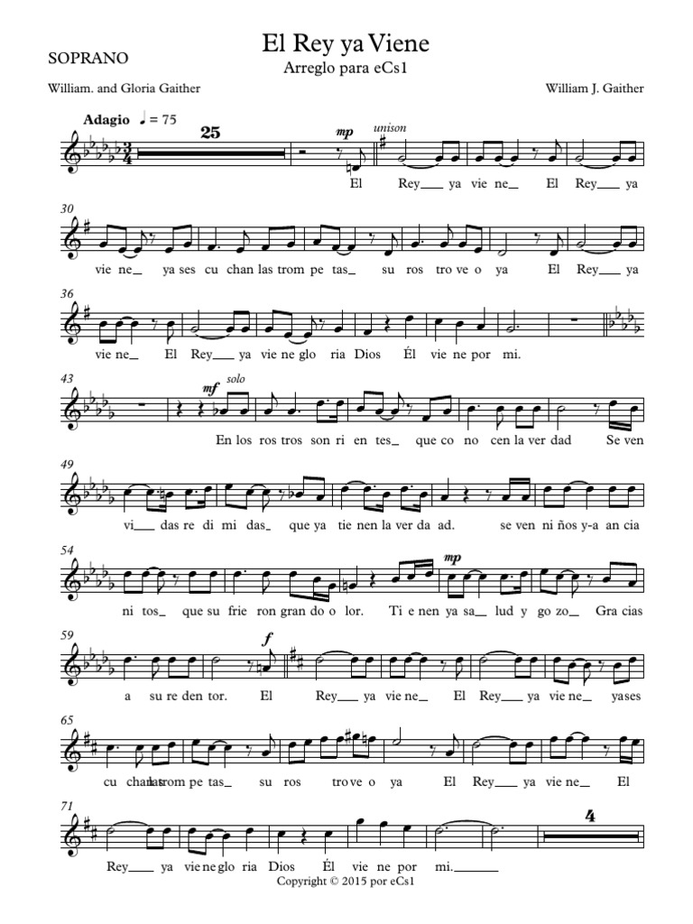 El Rey Ya Viene - SOPRANO PDF | PDF