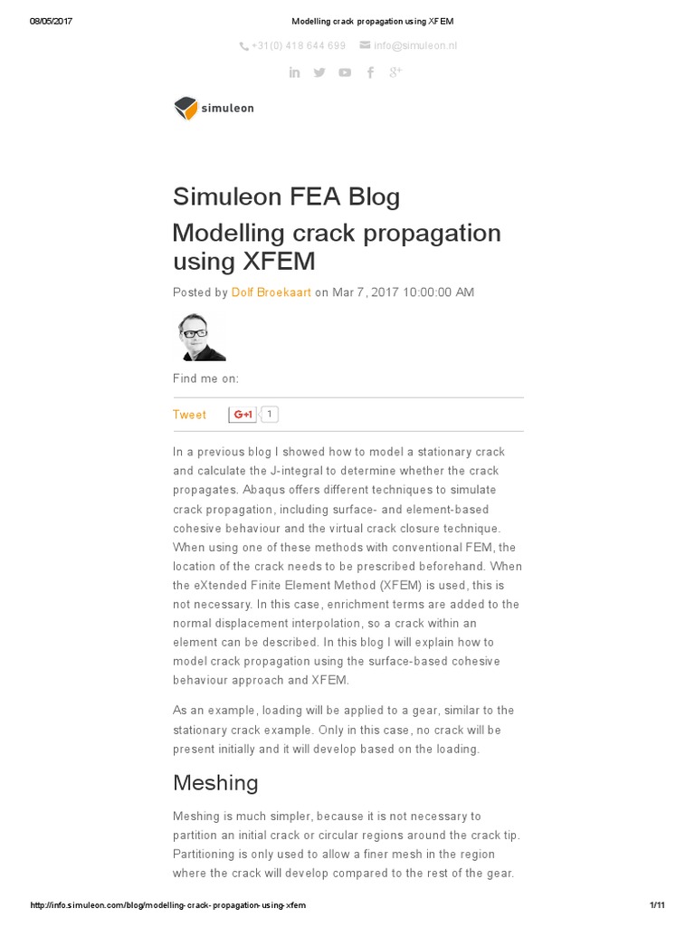 XFEM for Crack Propagation in Abaqus | PDF | Fracture Mechanics ...