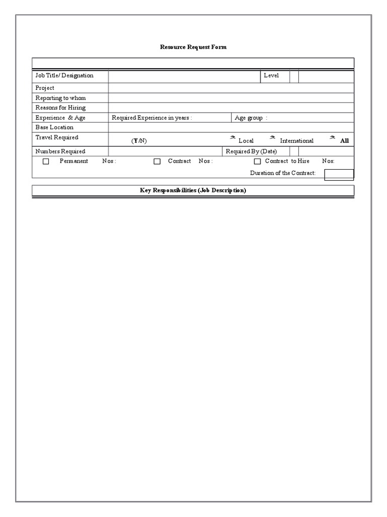 Resource Request Form | PDF
