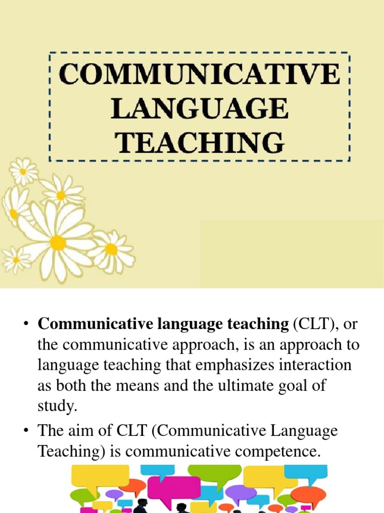 Communicative Language Teaching | PDF | Language Education | Teachers