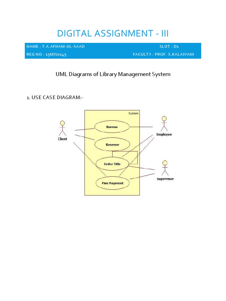 UML Diagrams for Library System | PDF | Computers