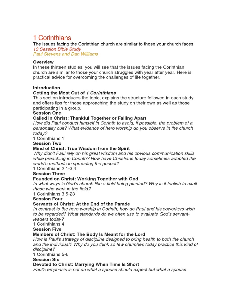 1 Corinthians | PDF | First Epistle To The Corinthians | Paul The Apostle