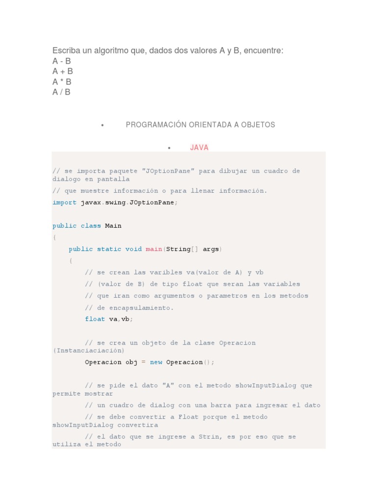 Algoritmos en C++ y Java | Descargar gratis PDF | C ++ | Java (lenguaje ...