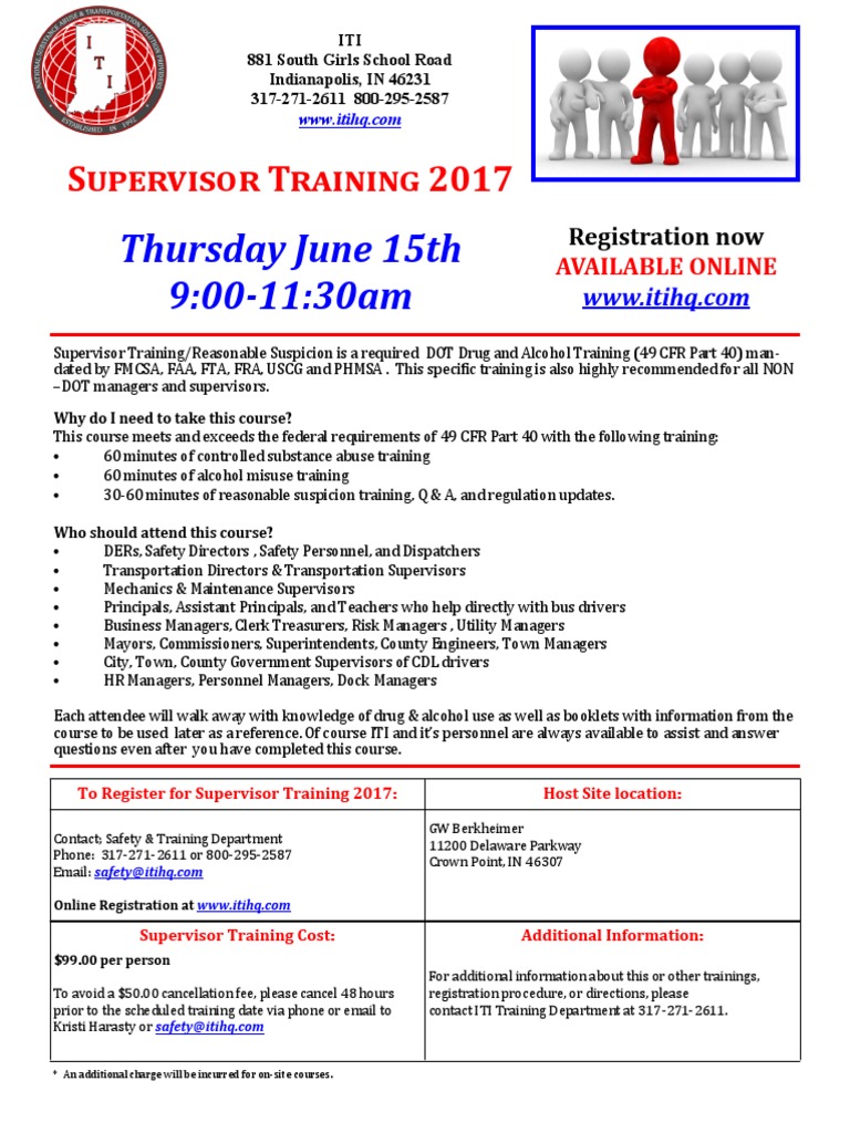 2017 Supervisor Training | PDF | Substance Abuse | Government
