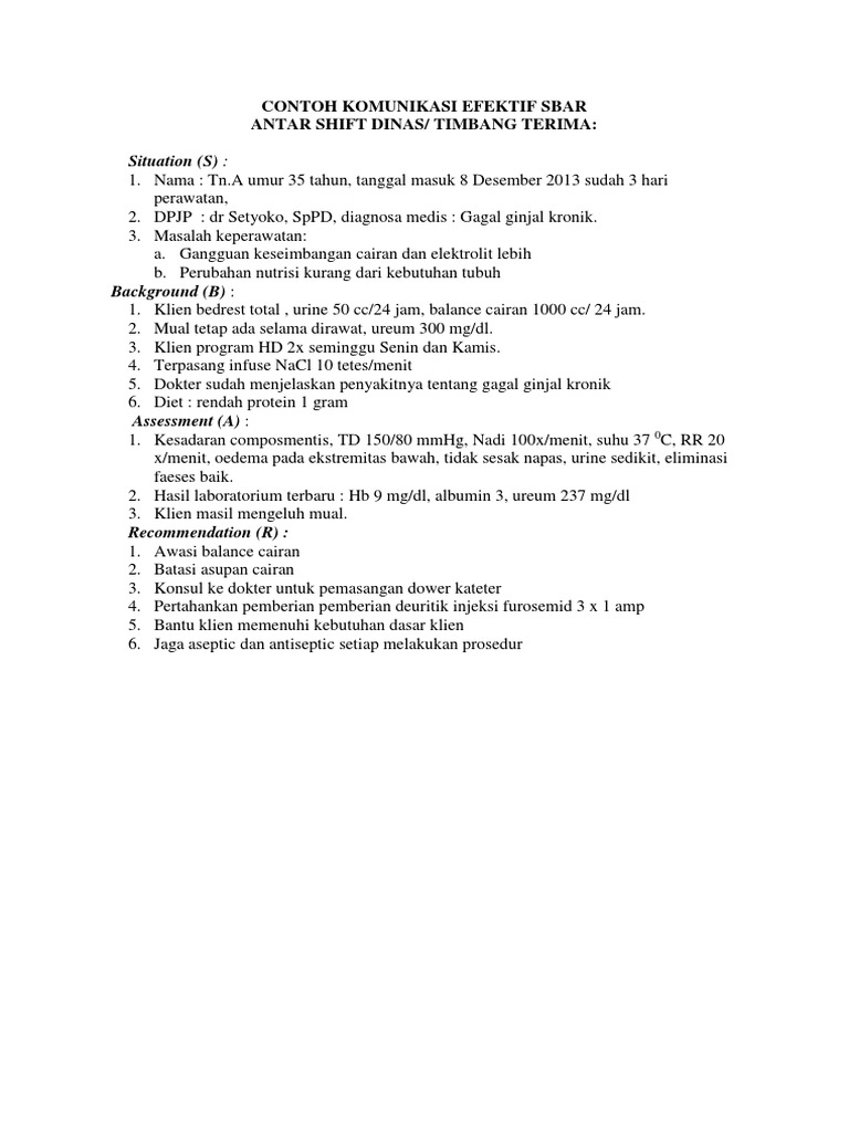 Contoh Komunikasi Efektif Sbar