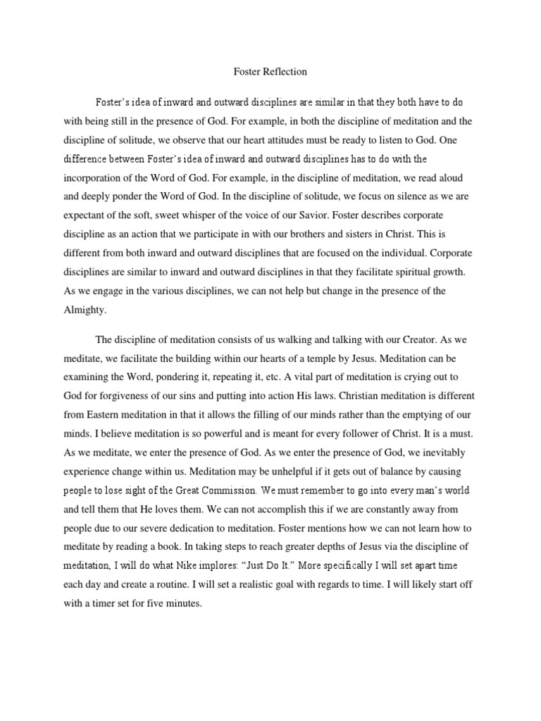 Celebration of Discipline Foster | PDF | Confession (Religion ...