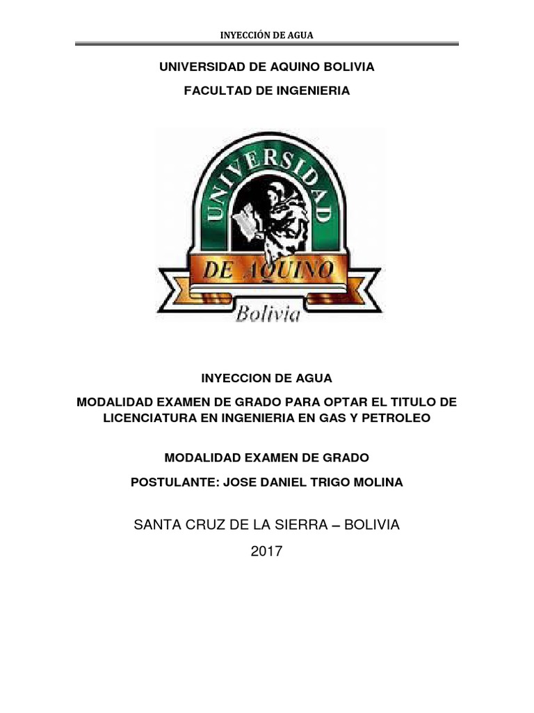 Universidad de Aquino Bolivia | PDF | Petróleo | Depósito de petróleo