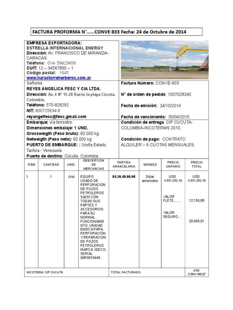 Modelo Fact - Proforma | PDF