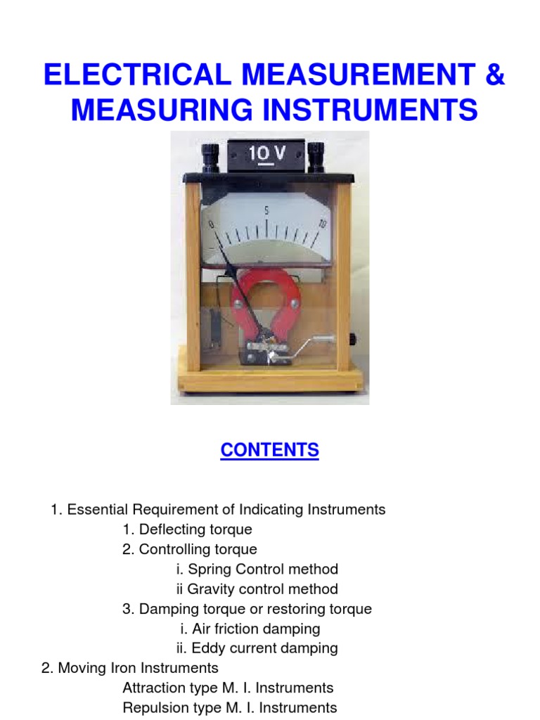 Electrical Measurement And Measuring Instruments Pdf Electromagnetic Induction Inductor