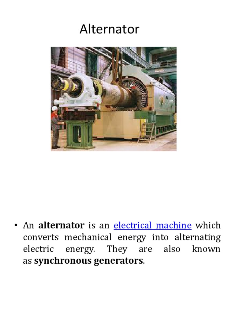 Alternator PPt | Electromagnetic Induction | Inductor