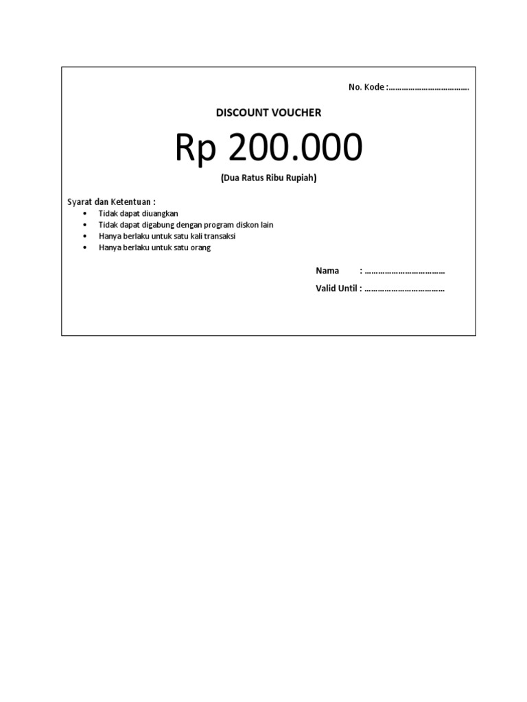 Contoh Voucher | PDF