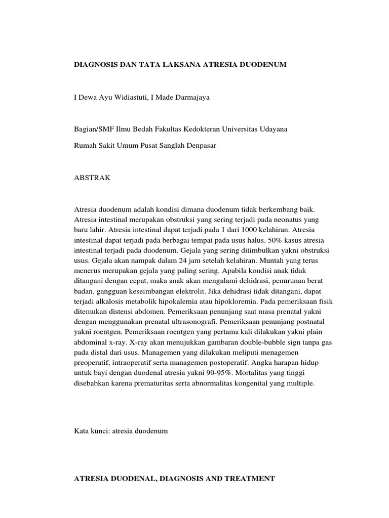 Jurnal Stenosis Duodenum 2 | PDF