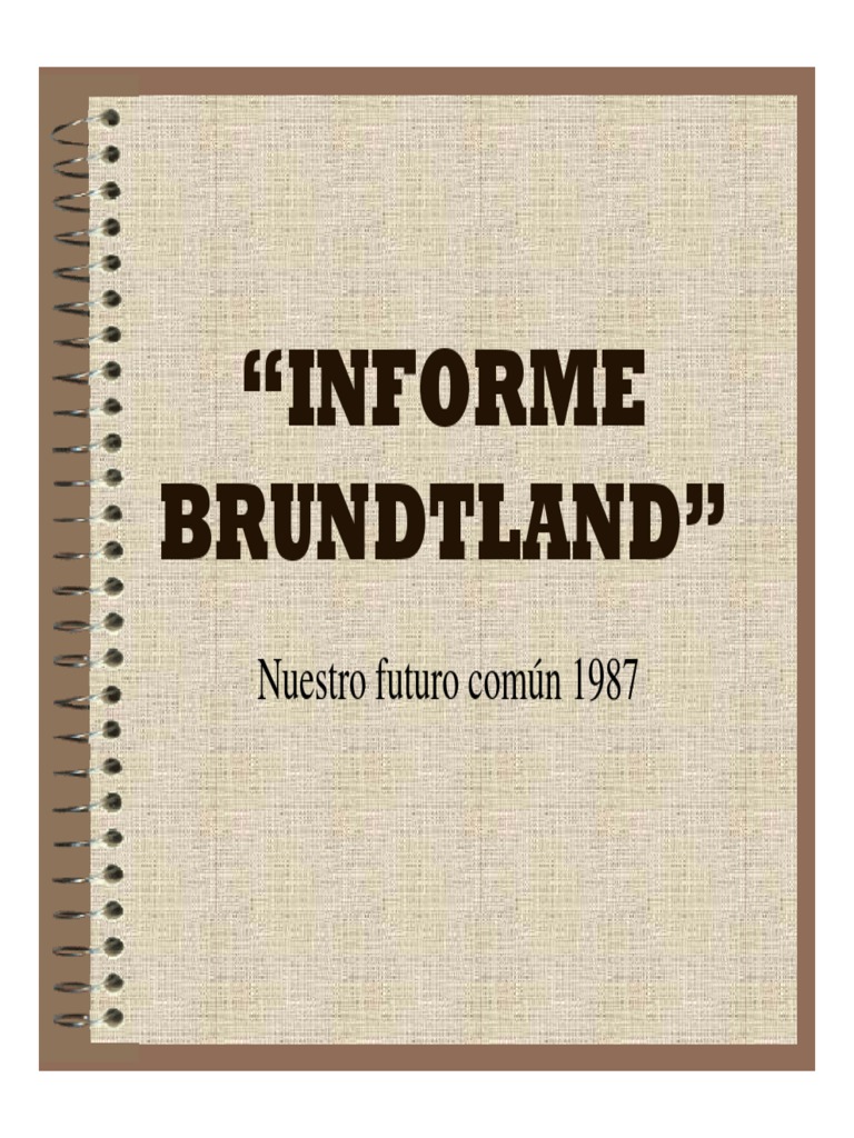 Informe Brundtland | PDF | Desarrollo sostenible | Economias