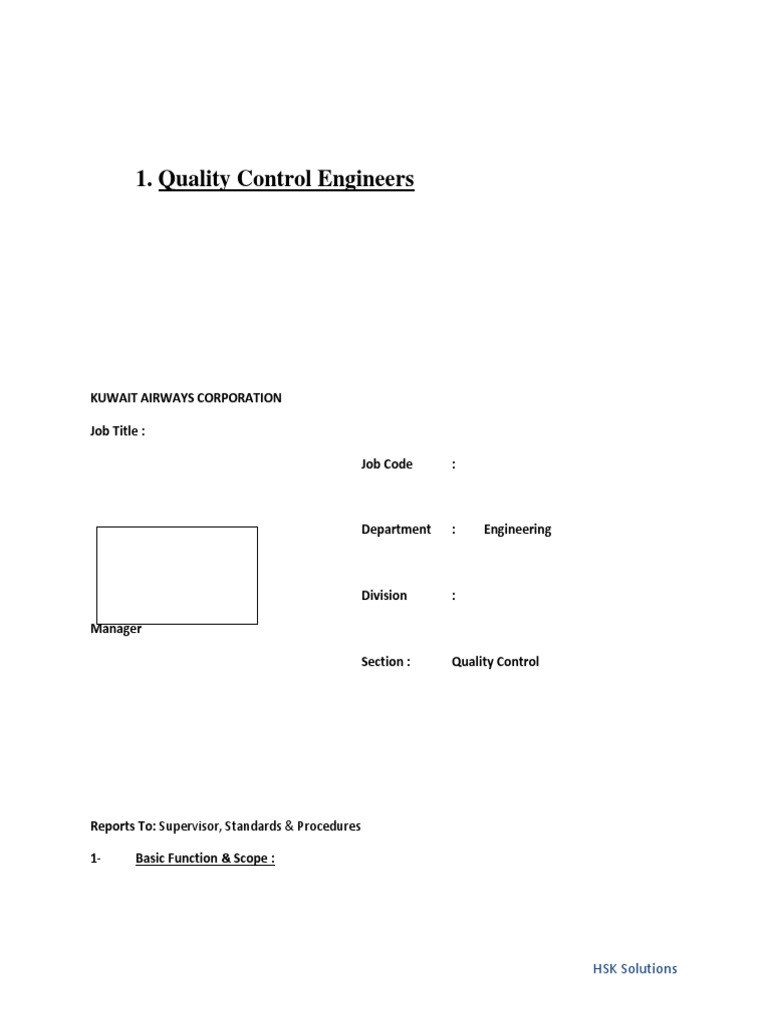 Kuwait Airways Resume Format & Job Decription - HSK Solutions | PDF ...