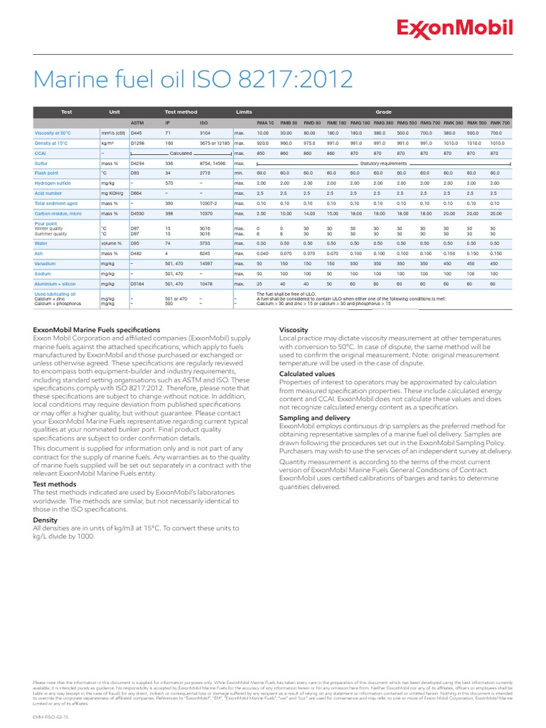 Exxonmobil Marine Fuel Oil | Fuel Oil | Exxon Mobil