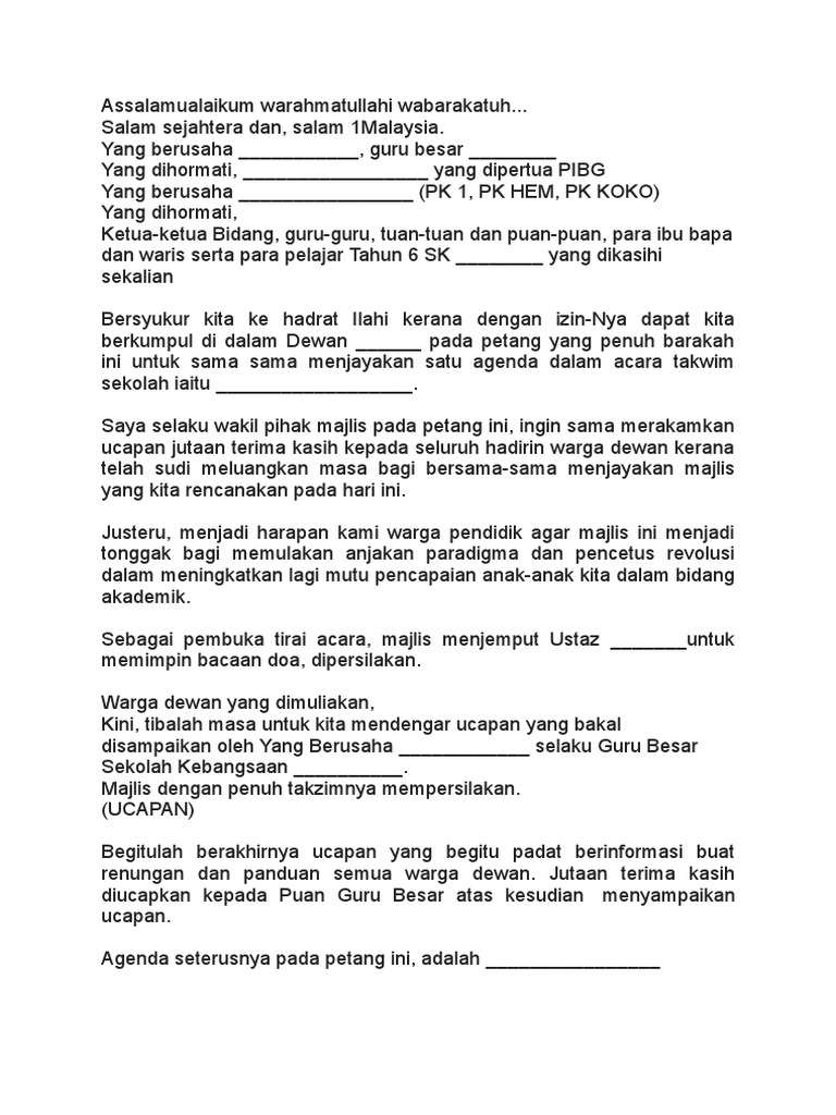 Skrip Dialog Prestasi | PDF