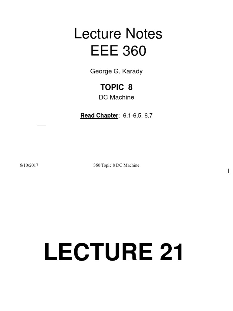 DC Machine Construction and Operation | PDF | Electric Motor | Direct ...