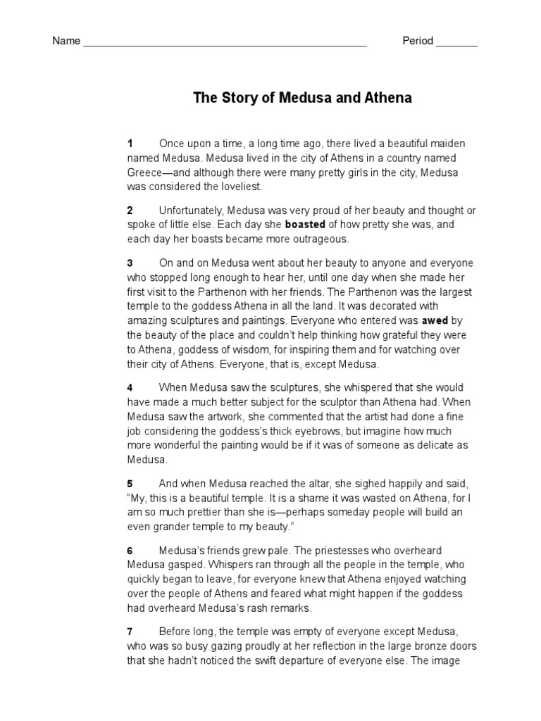Medusa's Pride and Athena's Wrath | PDF | Athena | Medusa