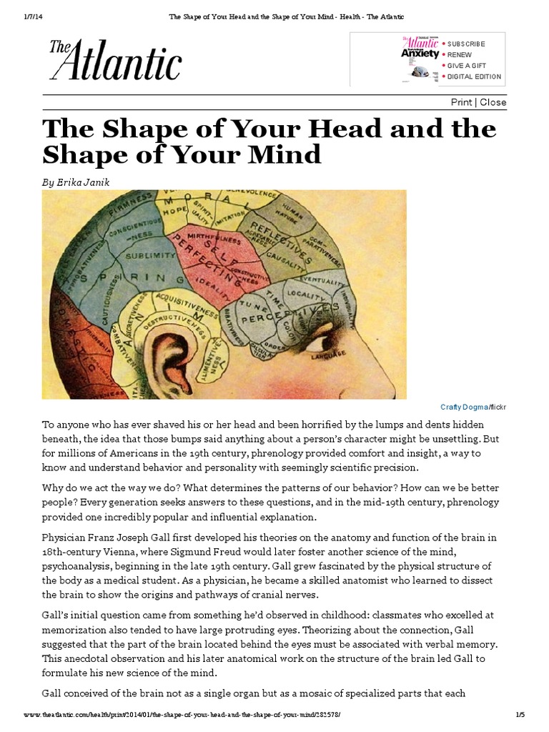 Phrenology Pdf Pdf Neuroscience Wellness