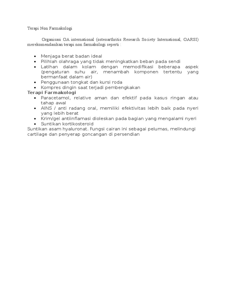 Terapi Non Farmakologi | PDF | Kesehatan Holistik | Sains & Matematika