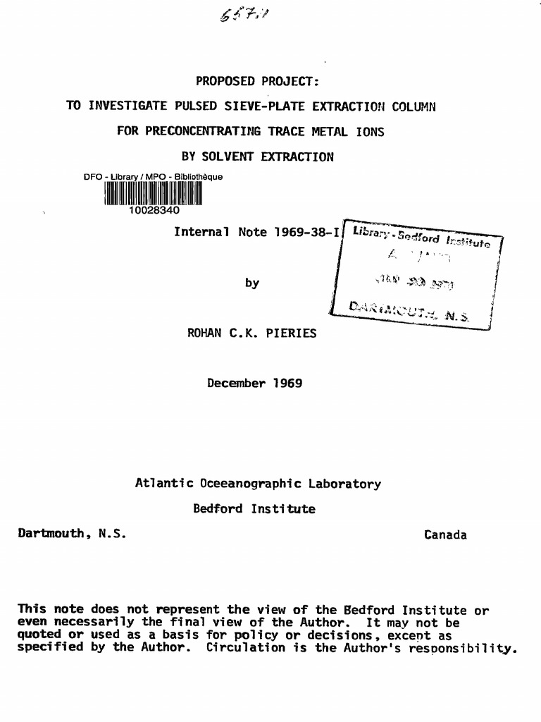 Pieries 1969 PDF | PDF | Seawater | Phase (Matter)