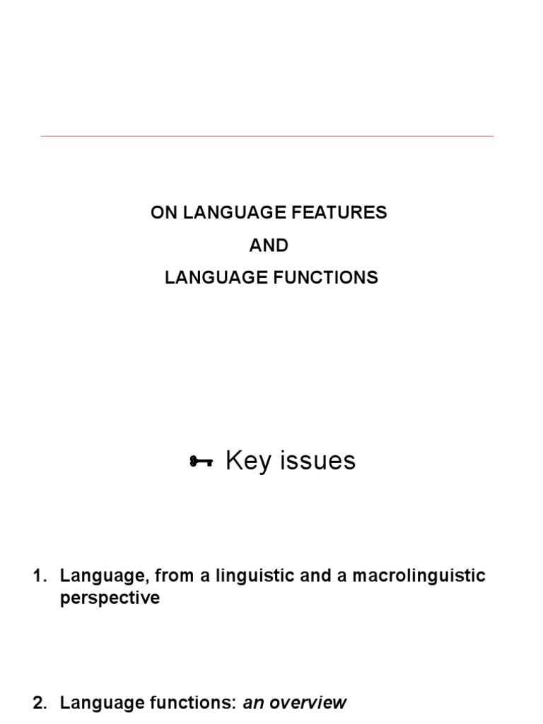 3 and 4 - On Language Features and Functions | PDF | Language ...