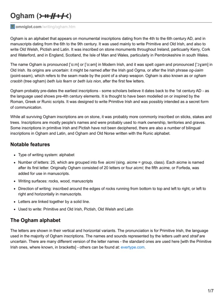 Ogham | PDF | Collation | Gaels