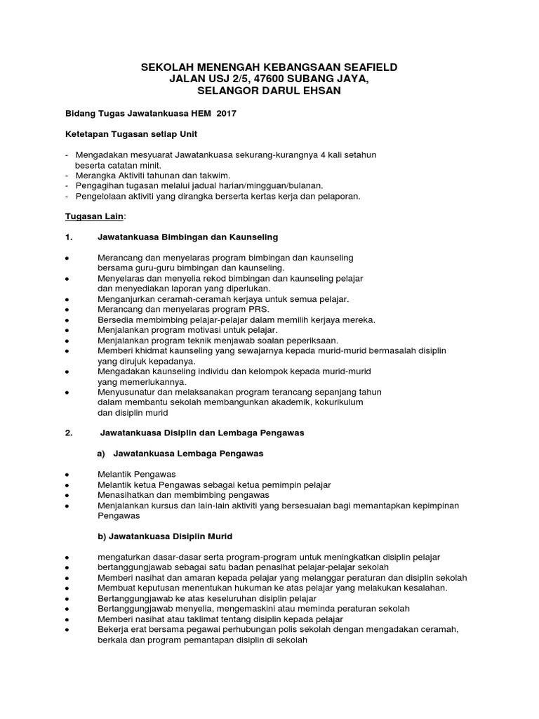 Ketetapan Unit Hem | PDF