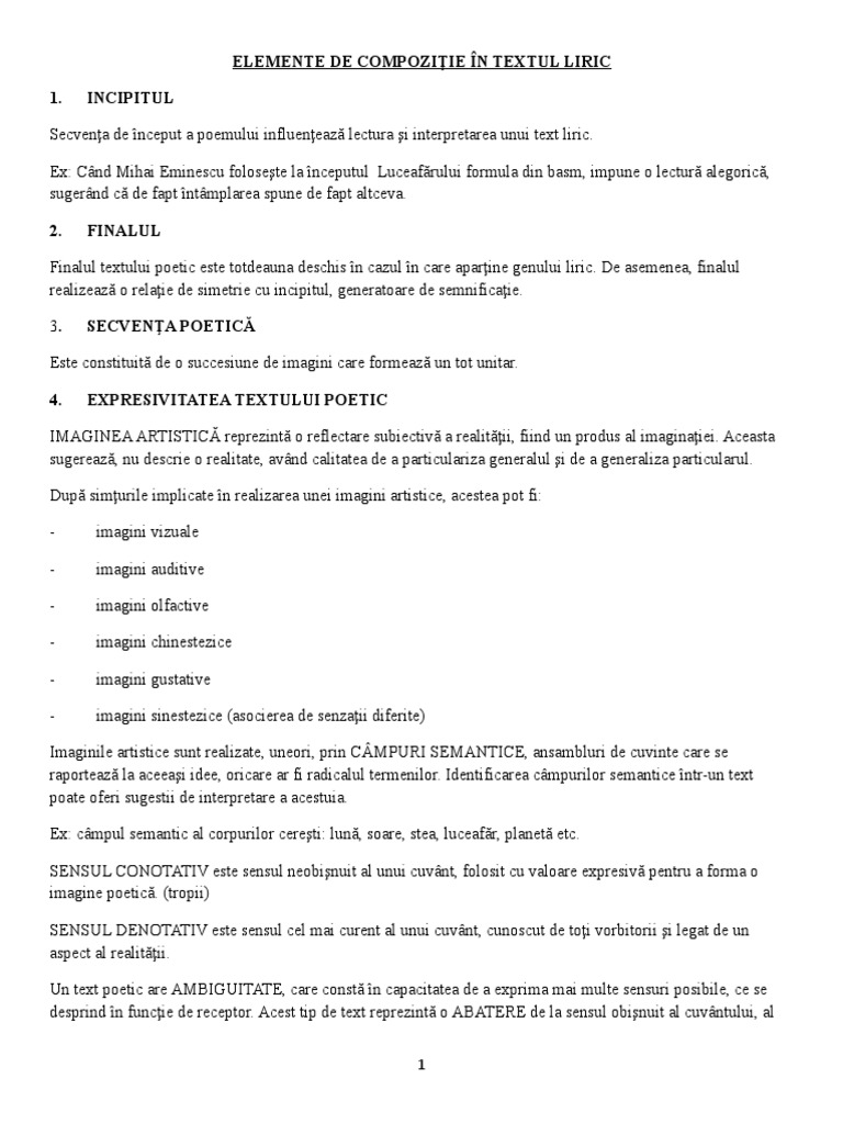 Elemente de Compozitie | PDF