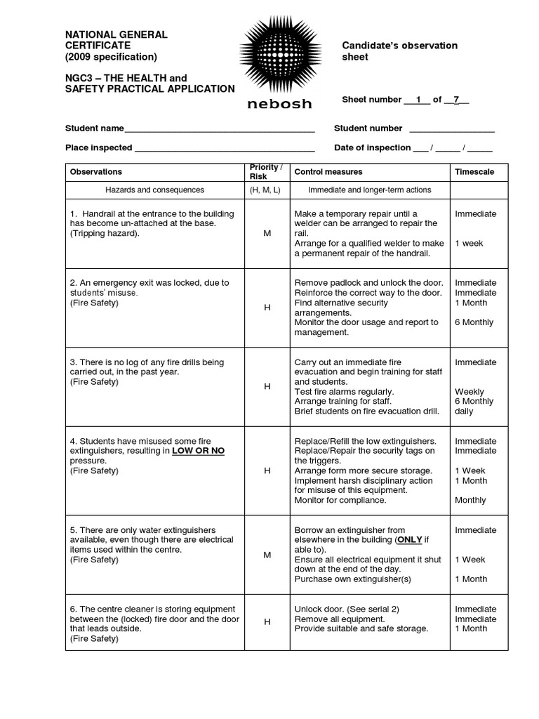 Completed NGC3 Example Report | PDF | Personal Protective Equipment ...