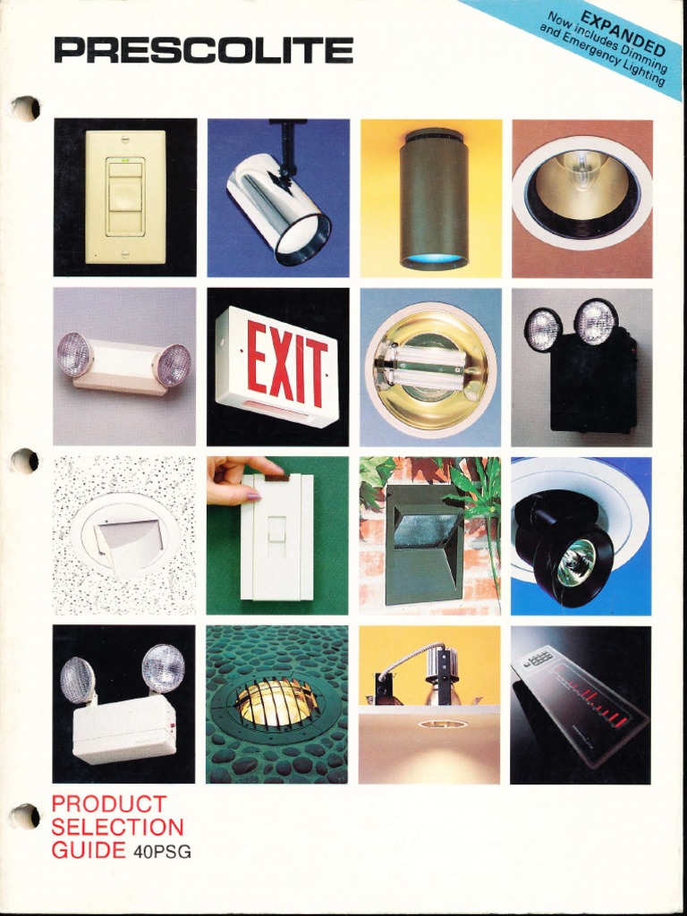 Prescolite Product Selection Guide 40PSG 1990 | PDF | Electrical ...