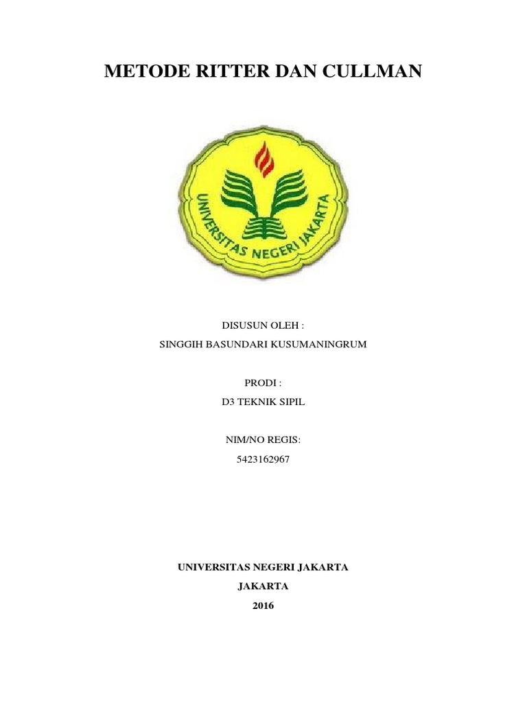 Metode Ritter Dan Cullman1 | PDF