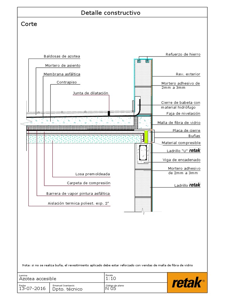 Detalles constructivos de una azotea accesible | PDF | Medios de arte ...