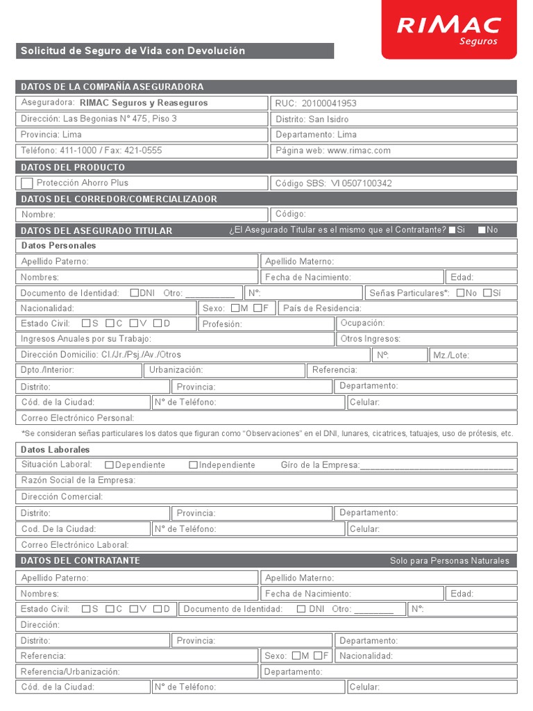 Seguro de Vida Con Devolucion | PDF | Póliza de seguros | Seguro