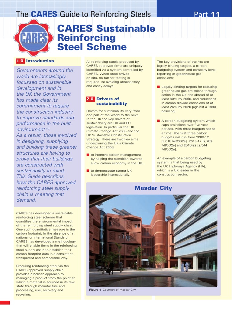 CARES Sustainable Reinforcing Steel Scheme | PDF | Life Cycle ...