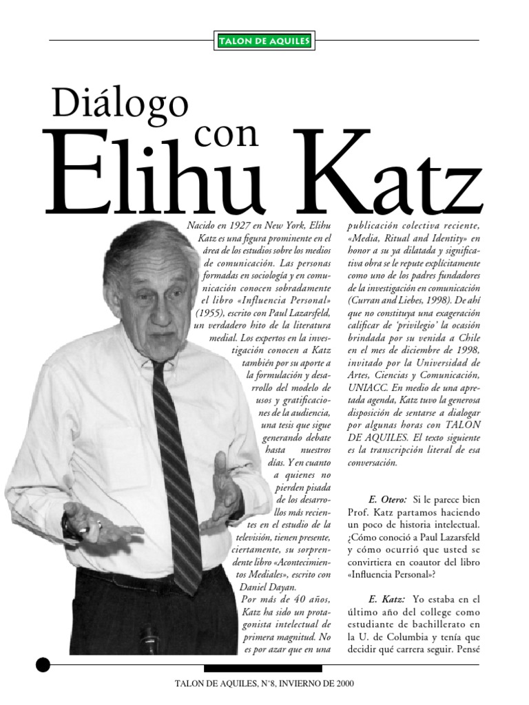 Elihu Katz | PDF | Teoría | Comunicación