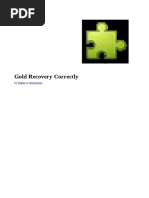 Gold Recovery | PDF | Gold | Metals