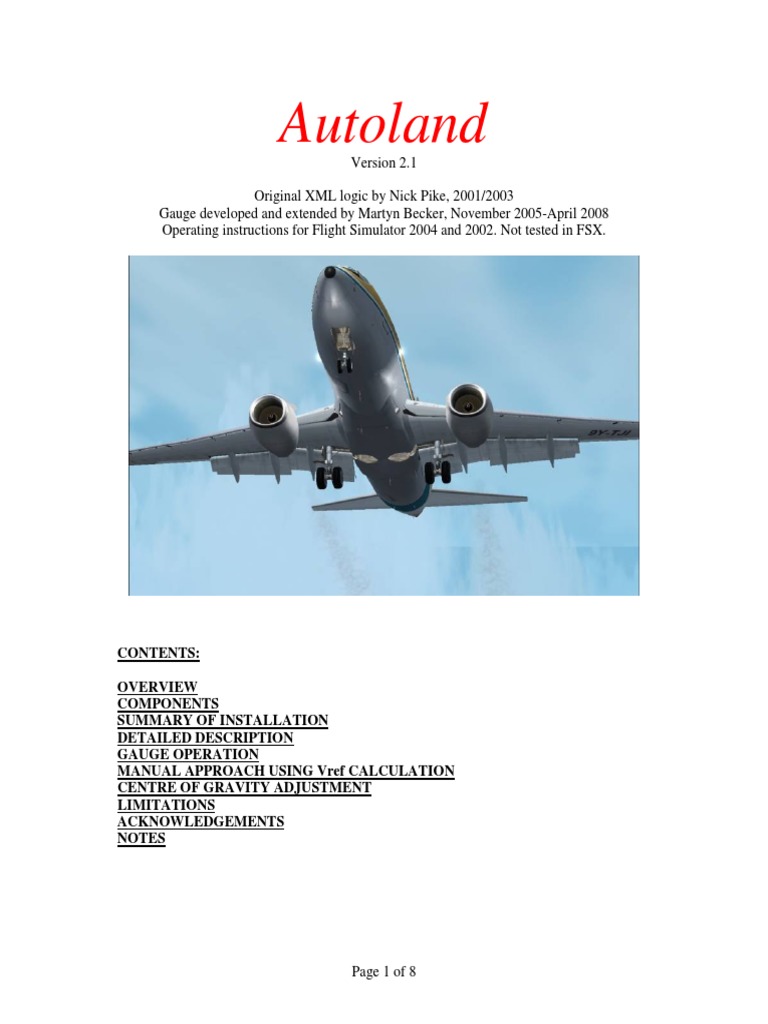 Autoland Manual v21 | Download Free PDF | Airplane | Aerospace Engineering