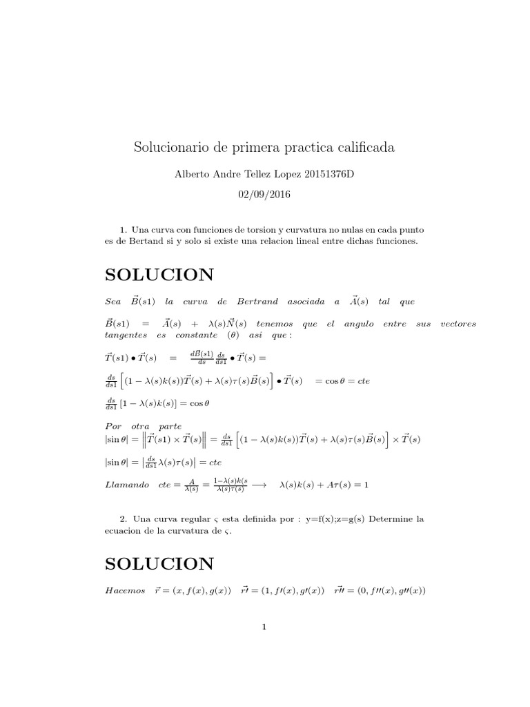 Solucionario Matematica 3 Fiee | PDF | Línea (geometría) | Curva