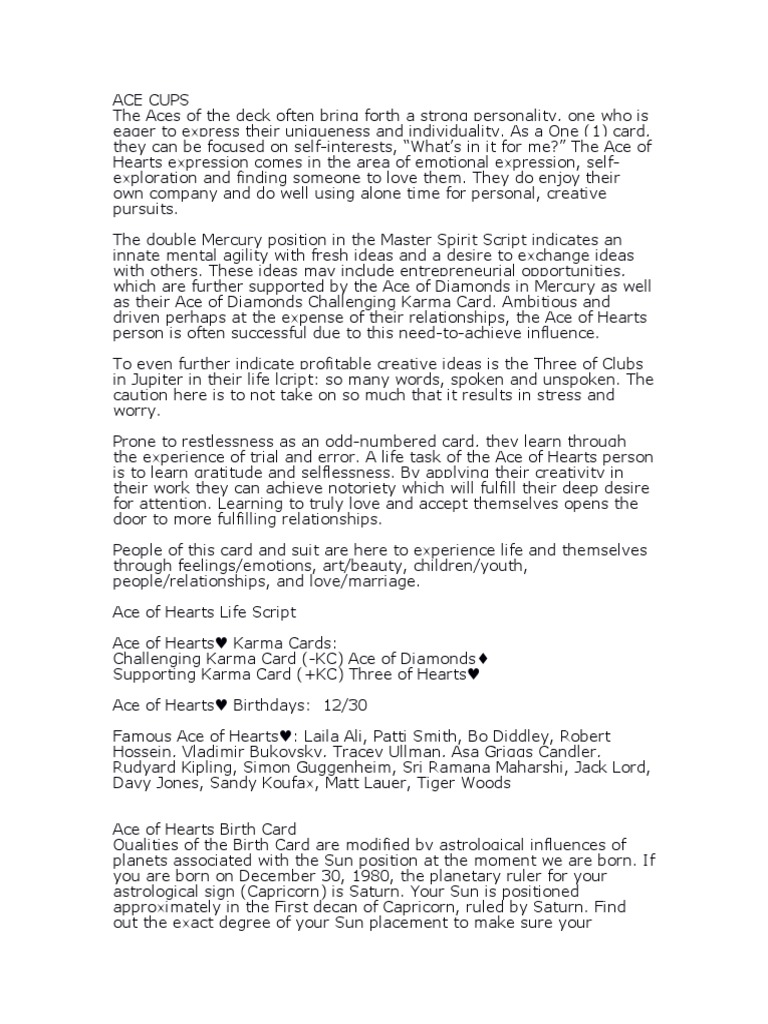 Seven Thunders Card Interpretations | PDF | Planets In Astrology ...