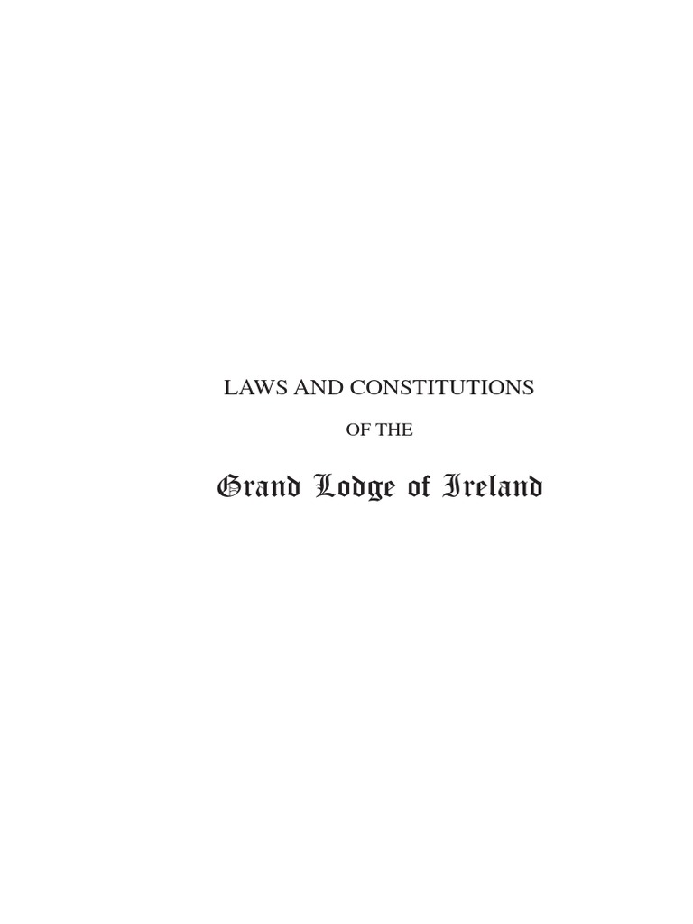 MASONIC Laws and Constitutions 2011 PDF | PDF | Freemasonry | Masonic Lodge