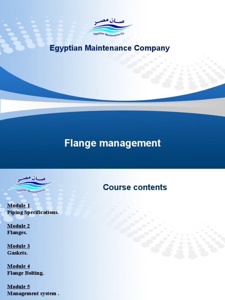 Flangemanagementpresentation 160911122834 | PDF | Pipe (Fluid ...