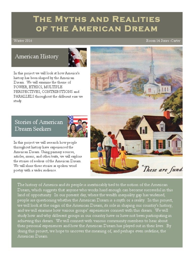 The Myths and Realities of The American Dream | PDF | American Dream ...